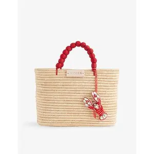 BOUTIQUE BONITA Palm Lobster Raffia Tote Bag - Neutral