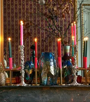 POLSPOTTEN Xxl Drip Candle Holder - Silver