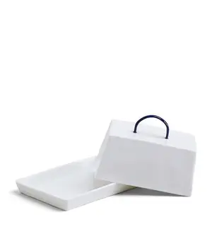FELDSPAR Fine Bone China Cobalt Butter Dish