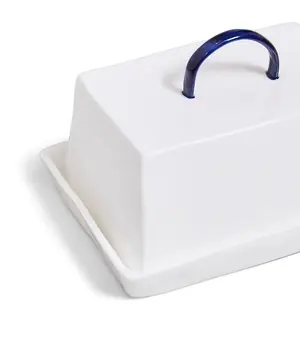 FELDSPAR Fine Bone China Cobalt Butter Dish