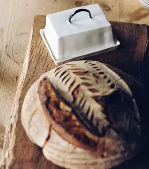 FELDSPAR Fine Bone China Cobalt Butter Dish