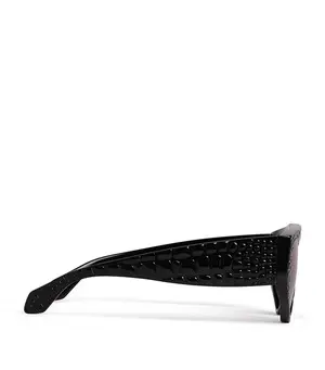 Alaïa Acetate Aviator Mask Sunglasses