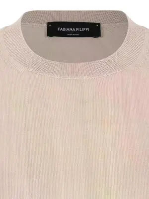 Fabiana Filippi Fine Knit Round Neck Short Sleeve Sweater