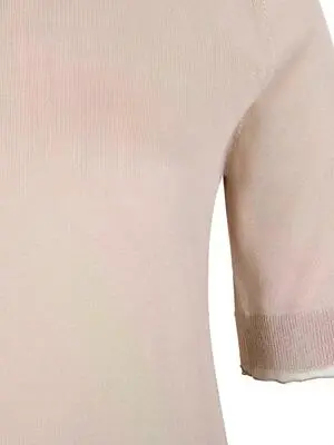 Fabiana Filippi Fine Knit Round Neck Short Sleeve Sweater