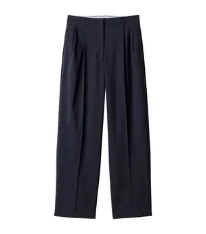 Miu Miu Wool-blend Tailored Trousers - Blue
