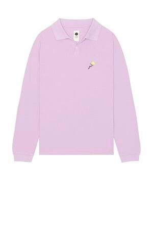VOWELS Long Sleeve Pique Polo