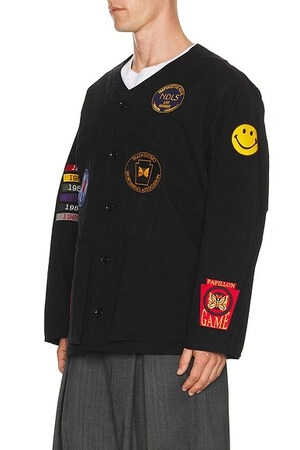 Needles Shooting Jacket Waxed Cloth With Novelty Patches
