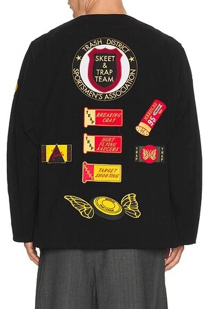 Needles Shooting Jacket Waxed Cloth With Novelty Patches