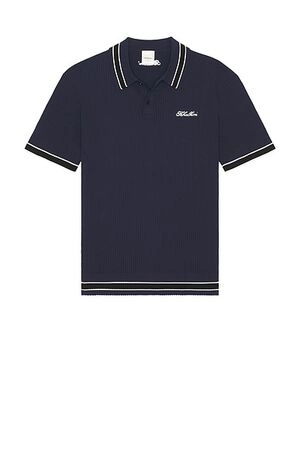 KHALHON Varsity Tipped Rib Polo