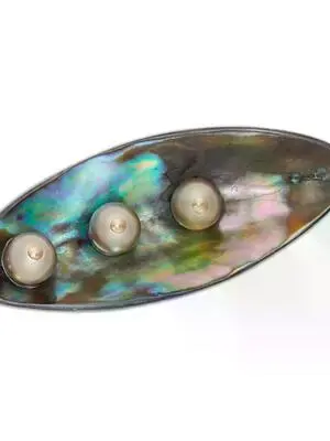 Tory Burch Pearl Leaf Brooch