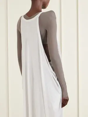 Rick Owens Helm Stretch-mesh Blouse - Gray