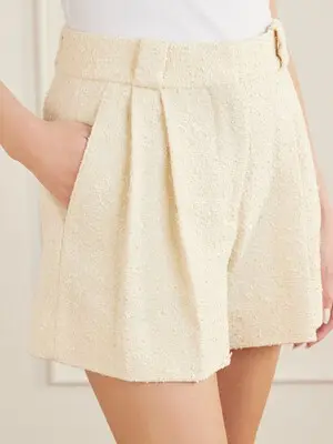 BLAZÉ MILANO Orinda Cotton-blend Tweed Shorts