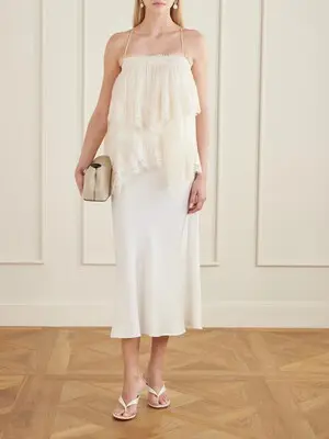 Aje Ophelia Lace-trimmed Tiered Camisole
