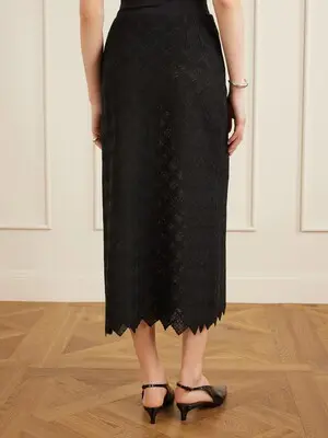 LIBEROWE Remi Crocheted Midi Skirt