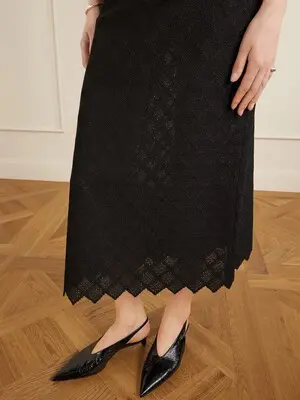 LIBEROWE Remi Crocheted Midi Skirt