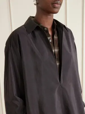 SSSTEIN Skipper Silk-blend Shirt - Gray