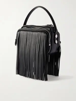 Acne Studios Camero Fringed Leather Shoulder Bag