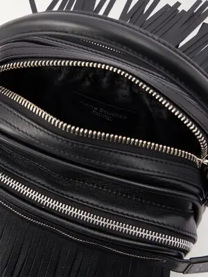Acne Studios Camero Fringed Leather Shoulder Bag