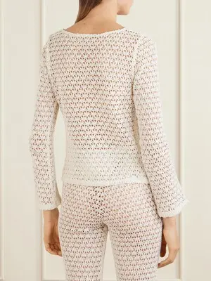 SARA CRISTINA Arena Crocheted Cotton Coverup