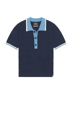 Scotch & Soda Structured Knitted Loose Fit Polo