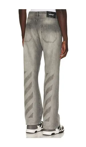 Off-white Faded Jeans For Men