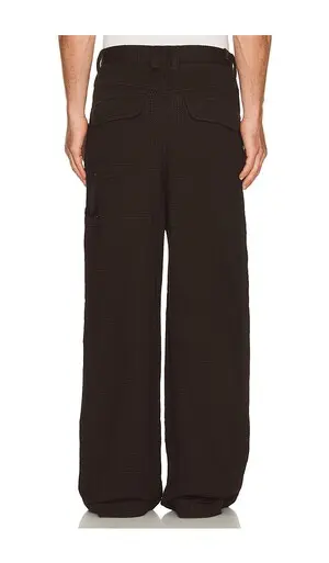 ISA BOULDER Loop Patch Wide Leg Pants - Chocolate