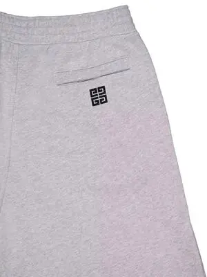 Givenchy Givenchy Logo Print Cotton Shorts Grey