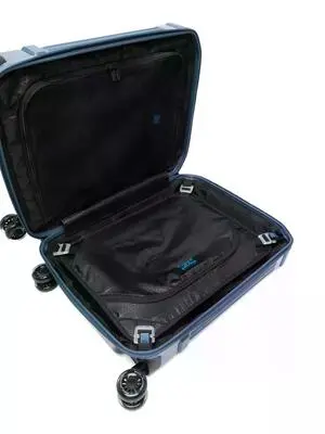 PIQUADRO Pop Ribbed Four-wheel Cabin Suitcase - Blue