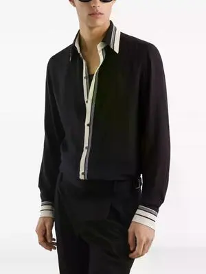 Dolce & Gabbana Logo And Stripe-print Jacquard Shirt