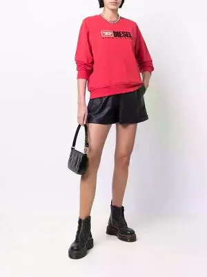 DIESEL® Embroidered Logo Cotton Sweatshirt
