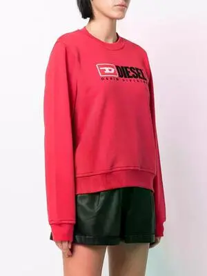DIESEL® Embroidered Logo Cotton Sweatshirt