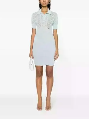 Dsquared2 Open-knit Polo-collar Dress