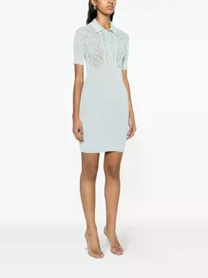 Dsquared2 Open-knit Polo-collar Dress