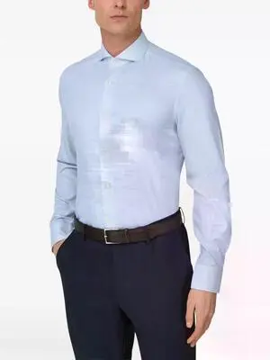 Boggi Milano Naples Collar Checked Shirt