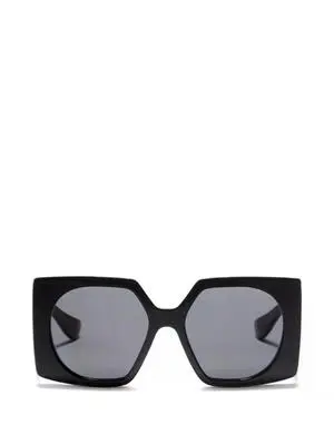 Valentino Garavani Rectangular Acetate Sunglasses - Black