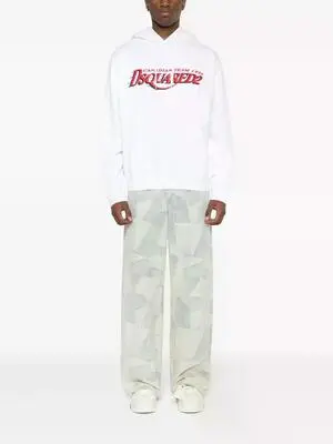 Dsquared2 Logo-print Cotton Hoodie - White
