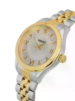Versace Greca 35mm Two-tone Watch - Silver