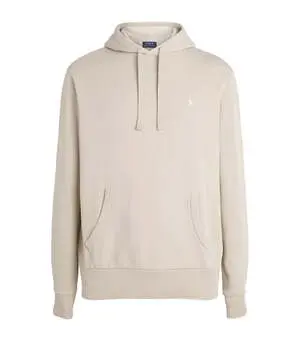 Polo Ralph Lauren Cotton Loopback Hoodie With Embroidered Pony Logo - Grey