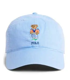 Polo Ralph Lauren Harbour Polo Bear Linen Cap - Blue