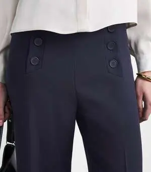 Claudie Pierlot Sailor Wide-leg Trousers - Blue
