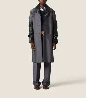Miu Miu Mohair-wool Leather-trim Jacket