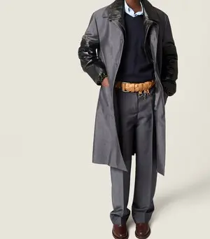 Miu Miu Mohair-wool Leather-trim Jacket