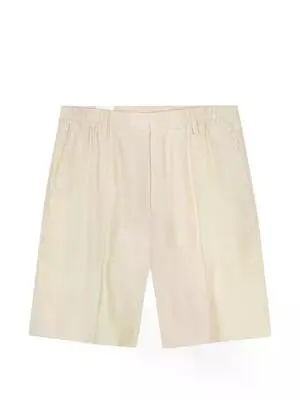 Nn07 Elasticated Pleated-front Shorts - Neutrals