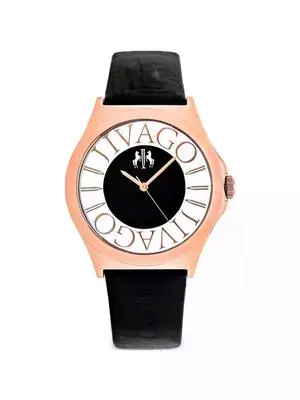 JIVAGO 40mm Watch With Dial And Satin-finish Strap - Black