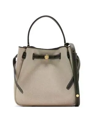 Tory Burch Romy Canvas Top-handle Bucket Bag - Neutrals