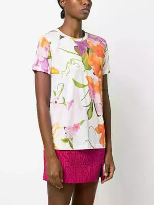 Viktor & Rolf Floral Print Organic Cotton T-shirt - White