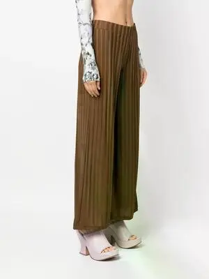 Viktor & Rolf Ribbed-knit Wide-leg Trousers