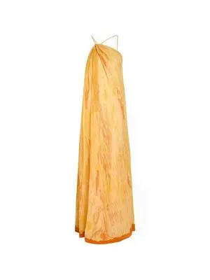 DELOS Amaya Abstract-print Maxi Dress - Neutrals