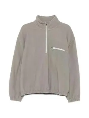RIER Virgin Wool Half-zip Sweatshirt - Grey