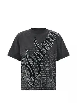 Balenciaga Graphic-print T-shirt - Grey